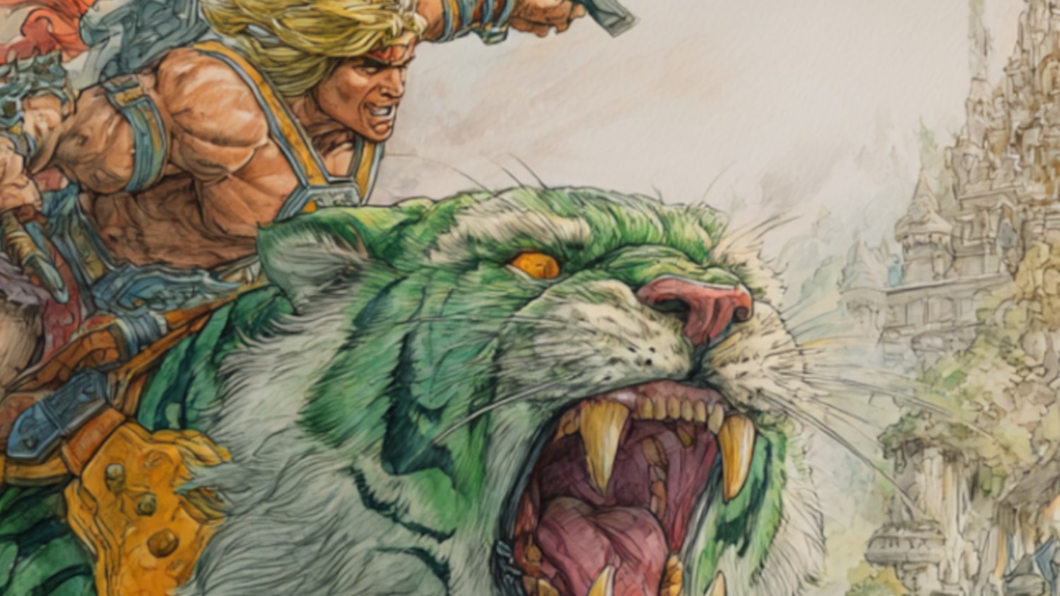 MASTERS OF THE UNIVERSE: First Look At He-Man Riding Battle Cat Leaks ...